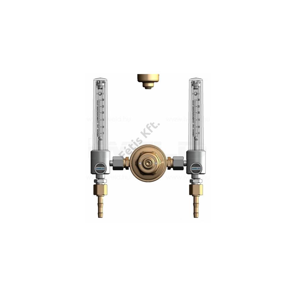 IWELD DYNALINE AR/CO2 nyomáscsökkentő dupla rotaméter 30l/ min