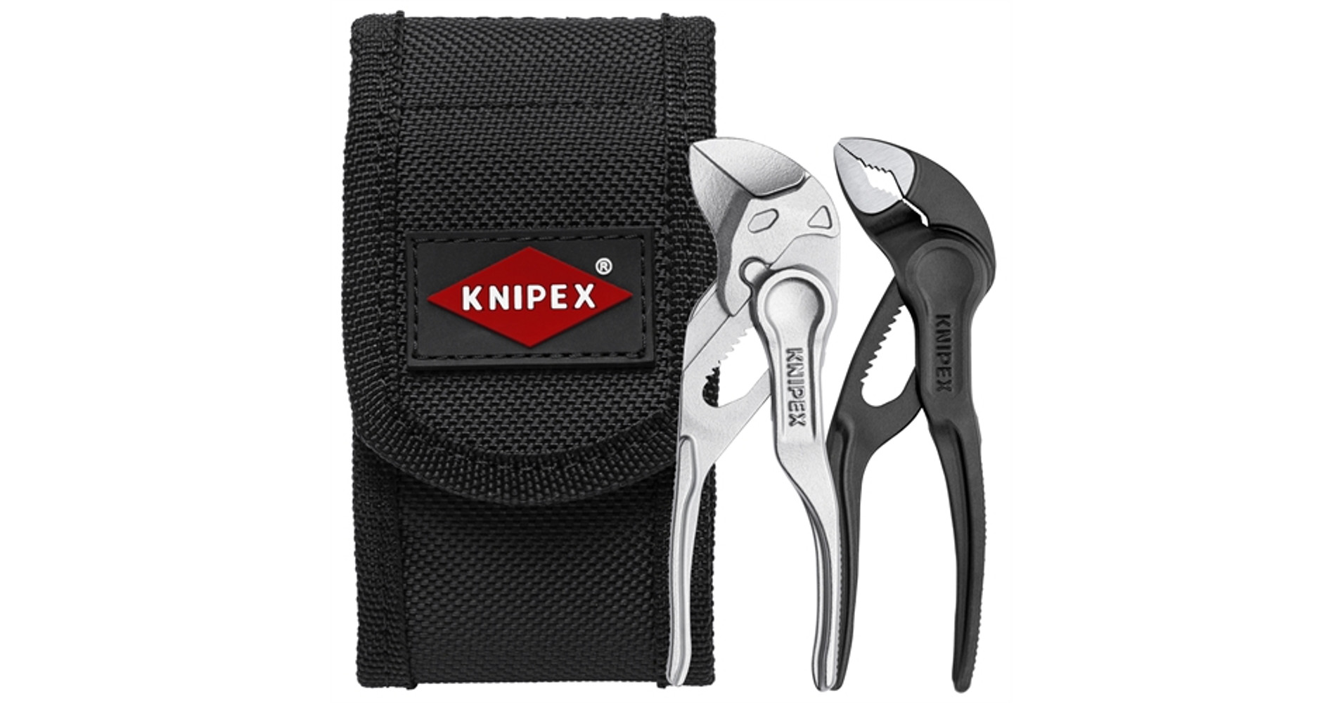 Knipex XS mini vízpumpafogókészlet 100mm 2 részes, övtáskában