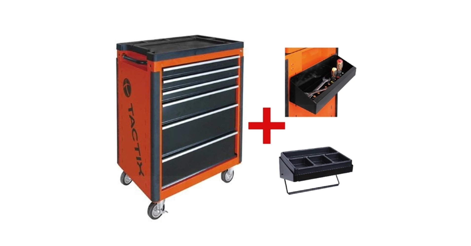 Tactix szerszámkocsi 6 fiókos 66x48x93 cm (üres) oldaltálcákkal - Fétis ...